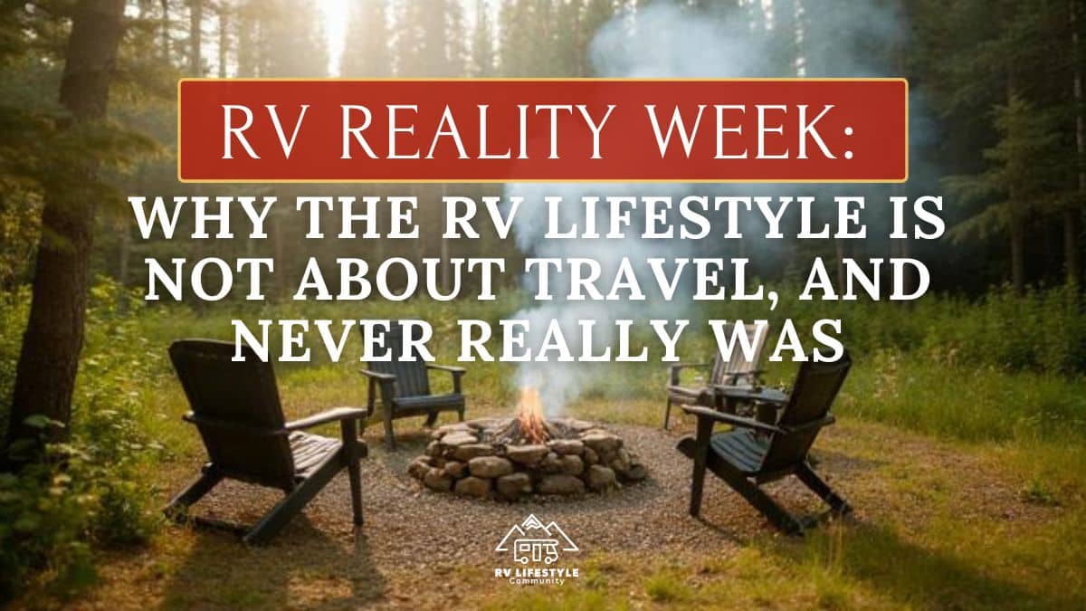 RV Reality Week: Why The RV Lifestyle Is Not About Travel, And Never ...